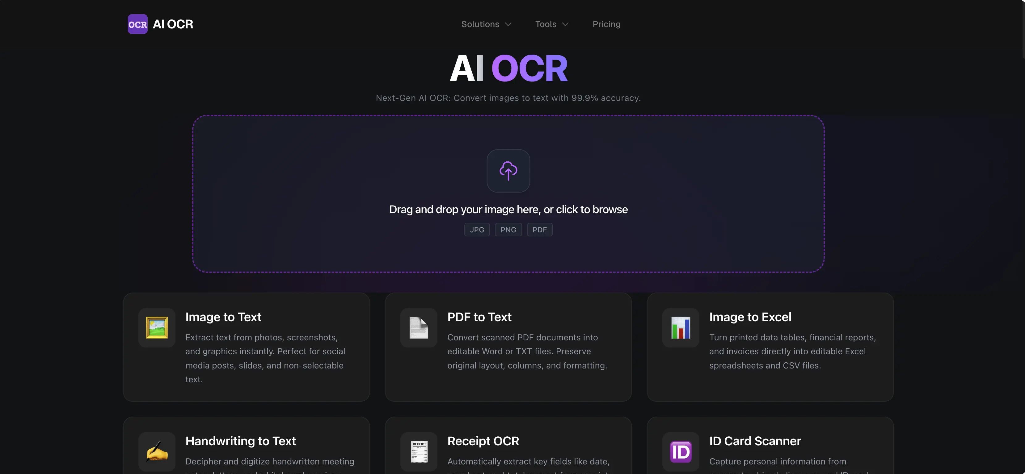 Free AI OCR Tool - Online Document & Image Scanner